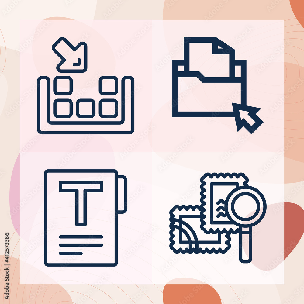 Simple set of collectors related lineal icons Stock Vector | Adobe Stock