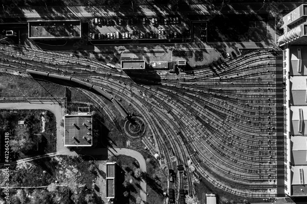 Beauty in public transport industry. Creative banner of to metro depot ...