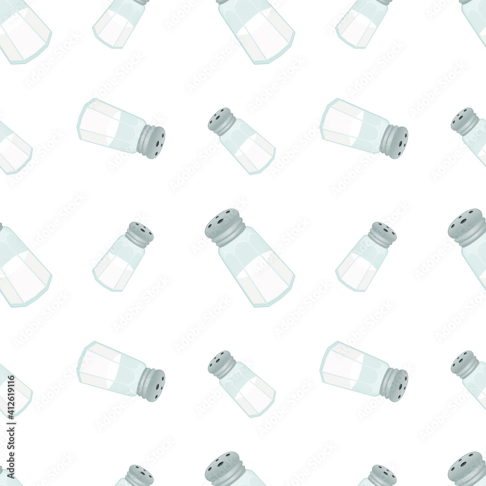 Salt Shaker Emoji Pattern. Season Food Seamless Background Symbols ...
