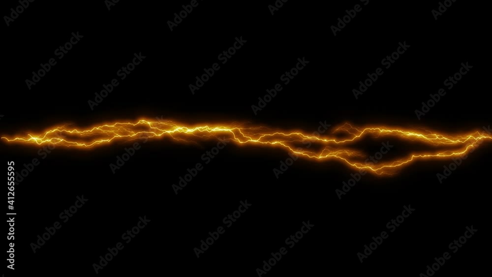 Electric Thunder Fire Strikes Kinetic Action Fx Loop/ 4k animation of a ...