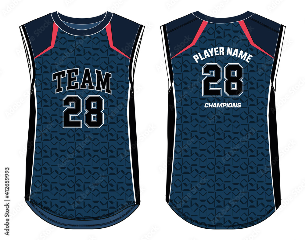 Sleeveless Tank Top Basketball jersey vest design t-shirt template ...