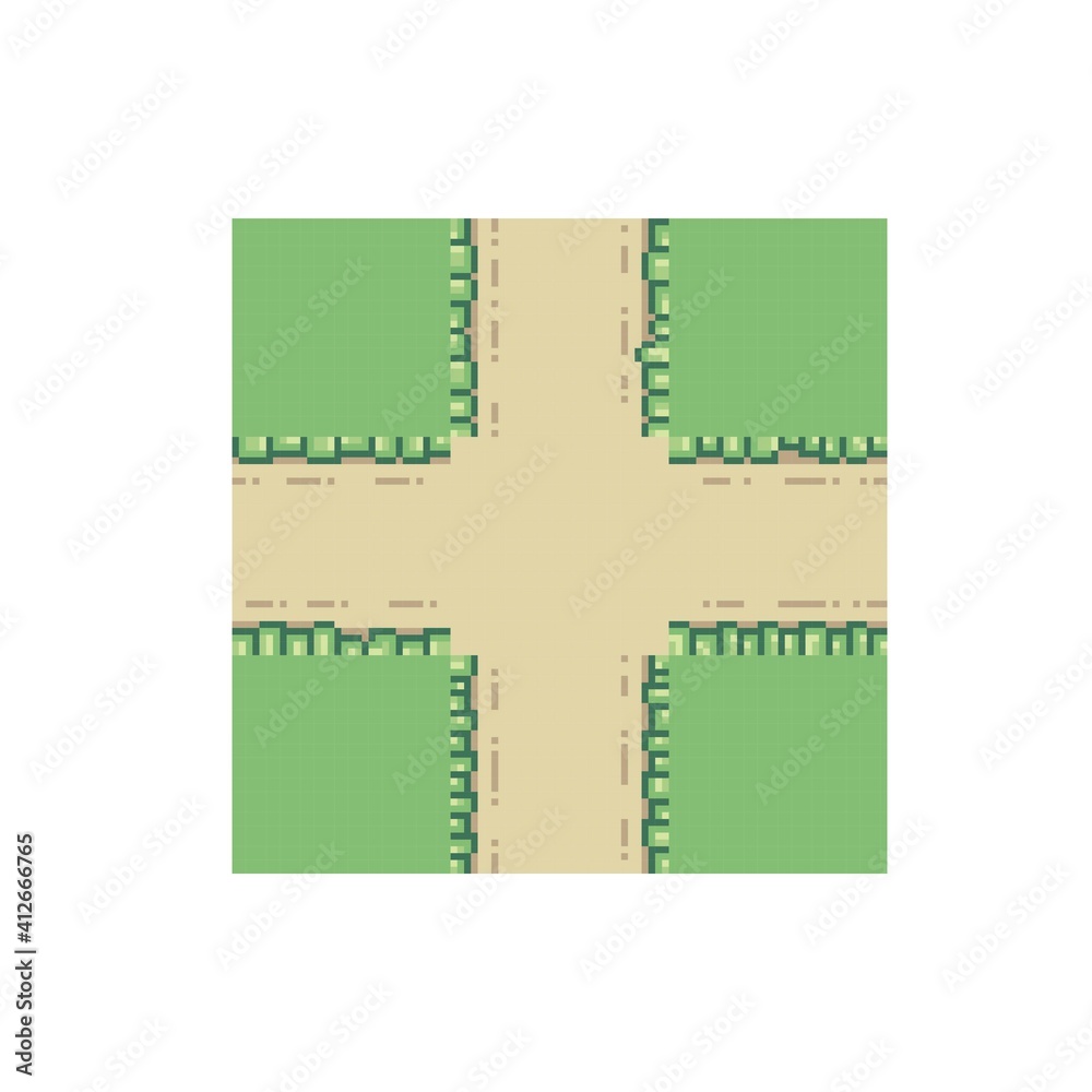 Soil and grass pixel art. Sprite sheet land. Collection of top-down ...