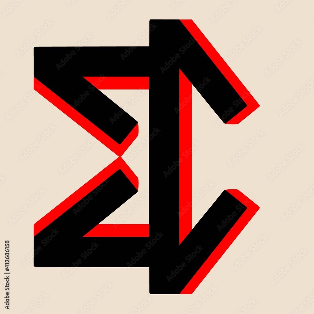 Geometric simbol monochrome. National element, ancient magic red and ...