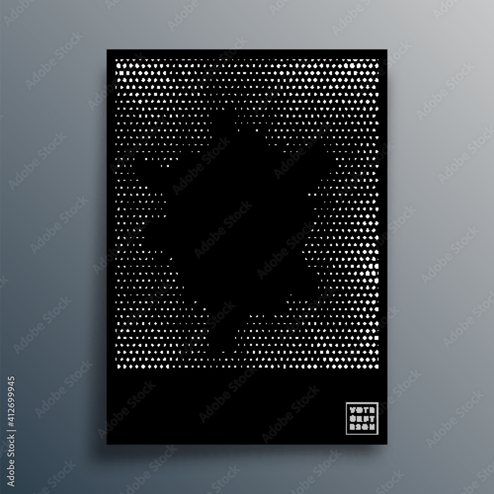 Halftone pattern design for flyer, poster, brochure cover, background ...