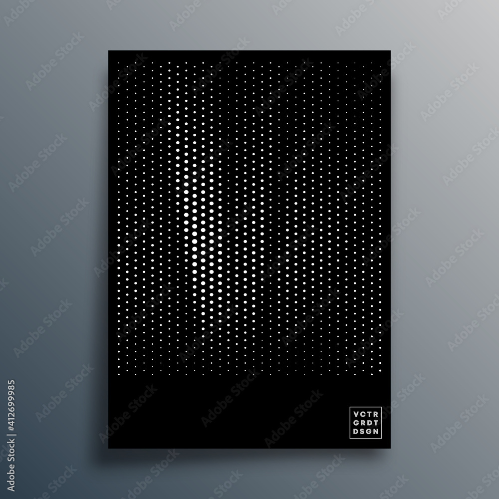 Halftone pattern design for flyer, poster, brochure cover, background ...