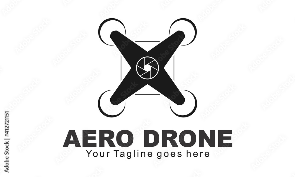 Aero drone logo design Stock Vector | Adobe Stock