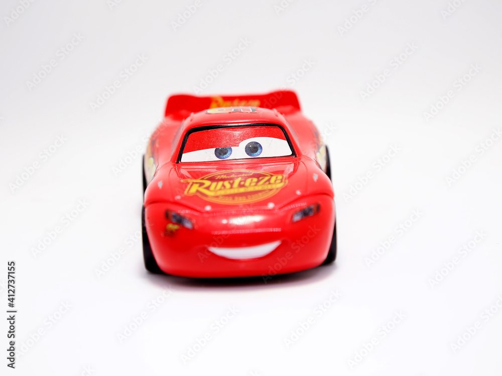 Cars. Lightning MCQUEEN. Toy car for Children. Pixar Cars movie. Red ...
