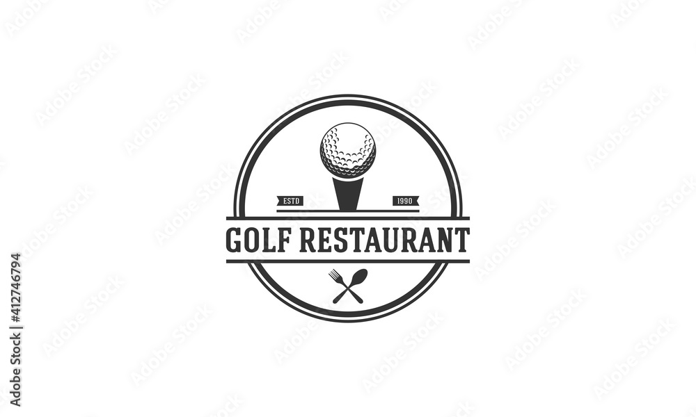 golf restaurant logo with the addition of a golf ball and tablespoon ...