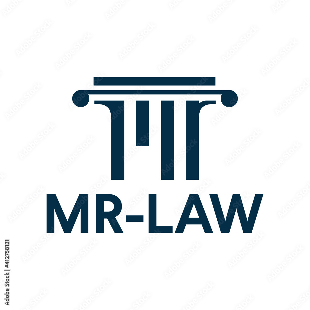 Mr lettering attorney pillar mr law simbol design exclusive inspiration ...