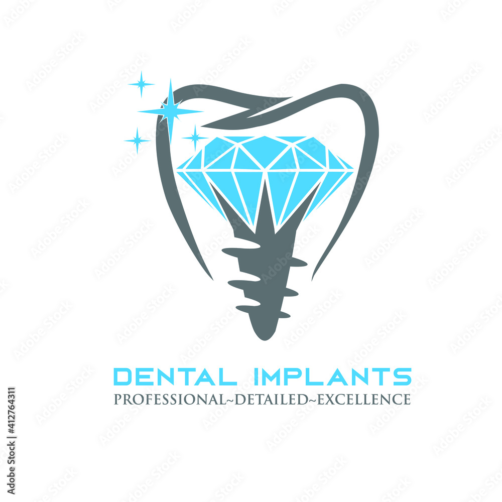 dental implant logo tooth molar implants design exclusive inspiration ...