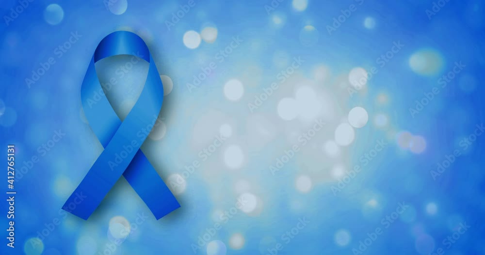 Blue ribbon awareness a symbol of hope for many people. This color ...