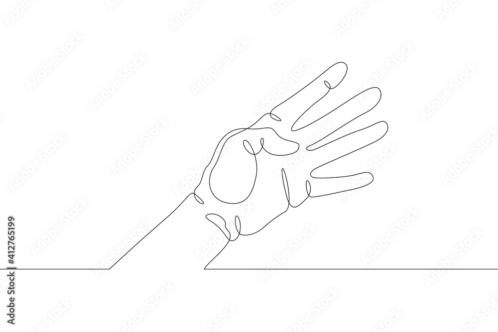 Wrist. Palm gesture. Different position of the fingers. Sign and symbol ...