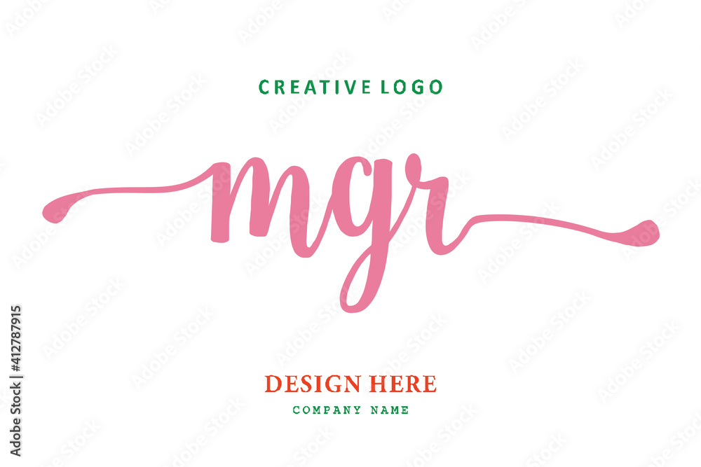 MGR lettering logo is simple, easy to understand and authoritative ...