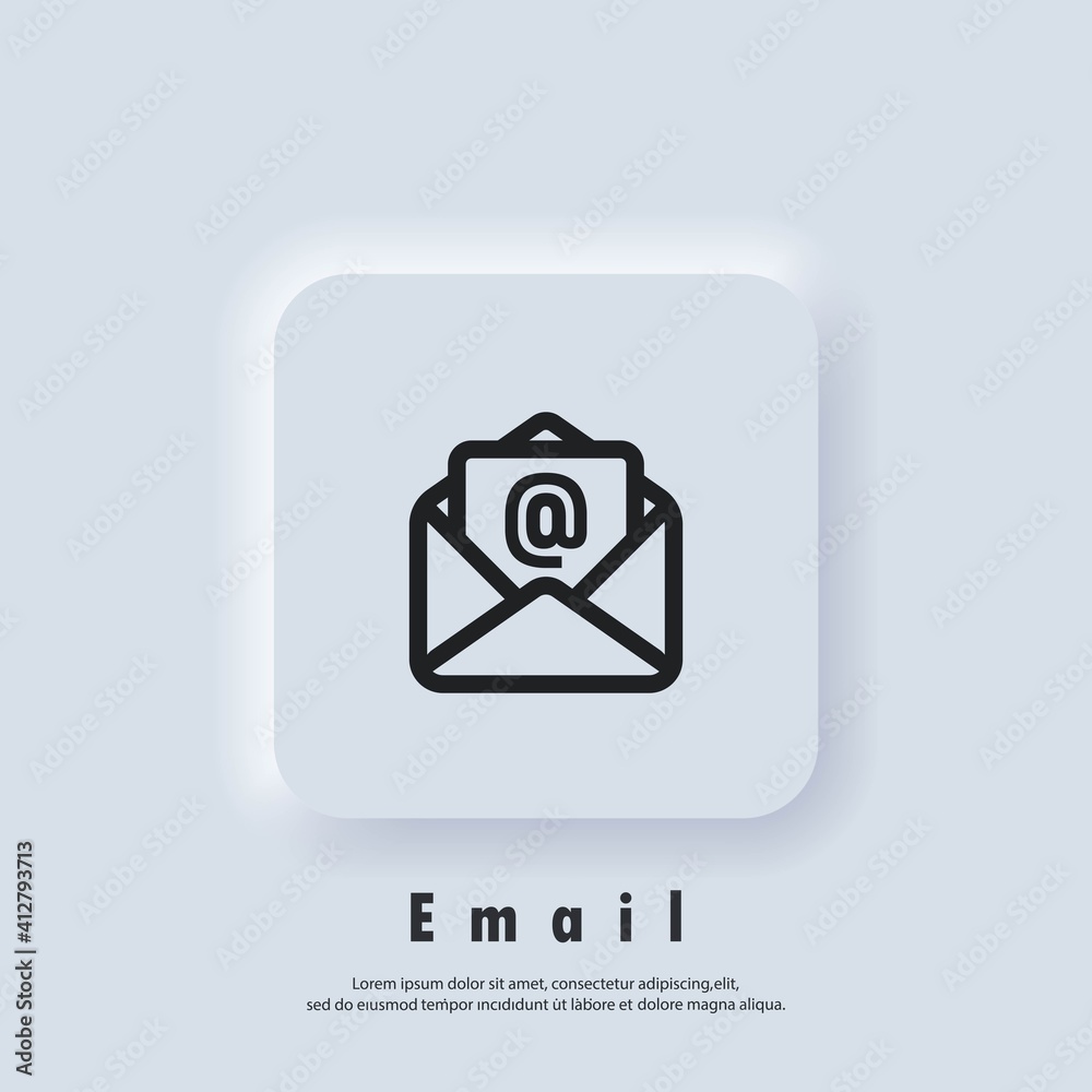 Email Icon. Open envelope. Newsletter logo. Email and messaging icons ...
