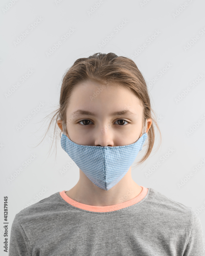 How to NOT wear a face covering or mask. Attractive fair-haired teenage ...