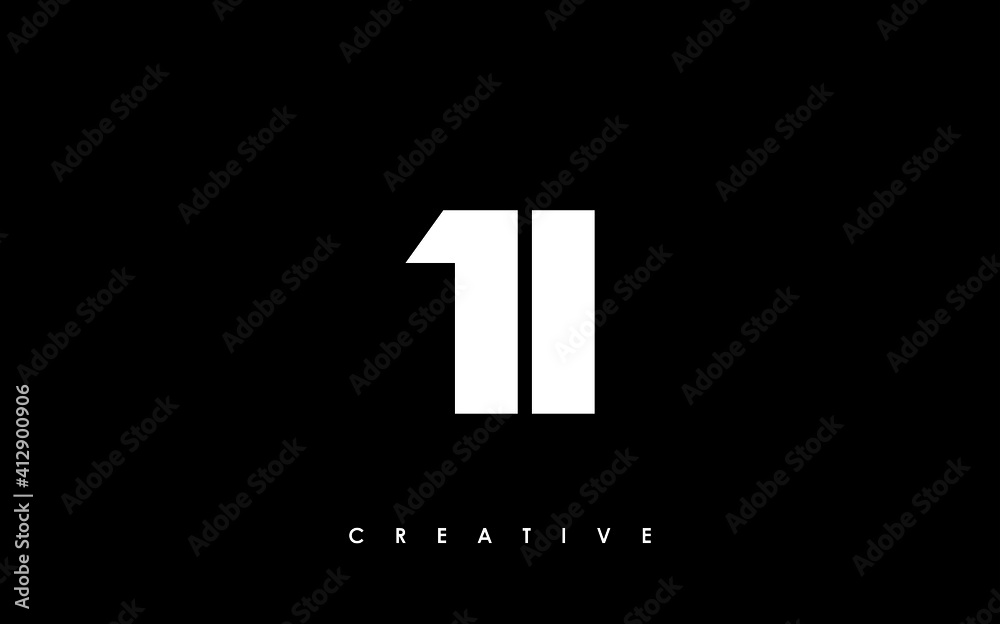 11 Letter Initial Logo Design Template Vector Illustration Stock Vector ...