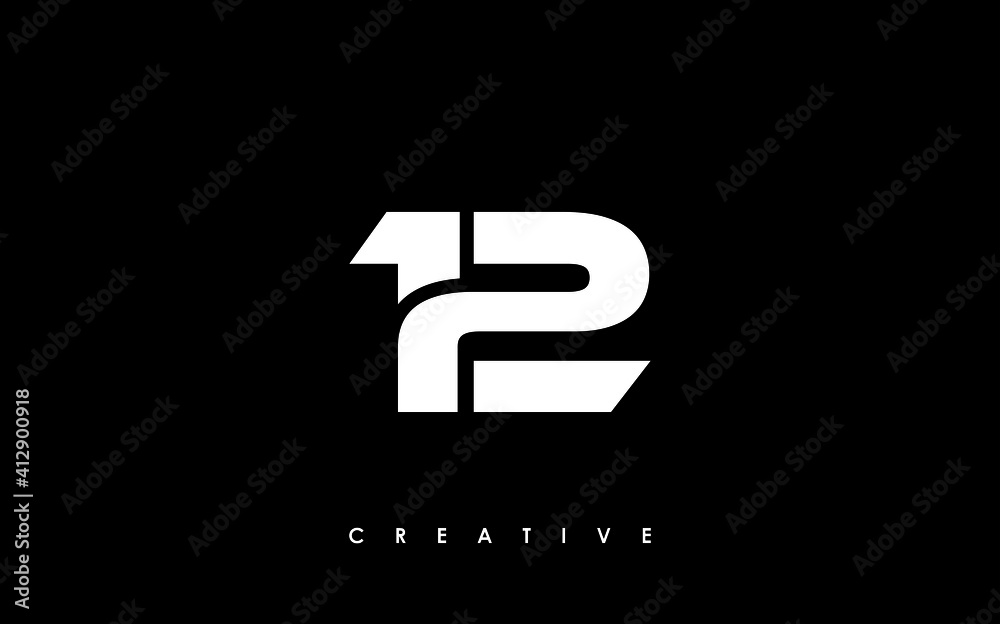 12 Letter Initial Logo Design Template Vector Illustration Stock Vector ...