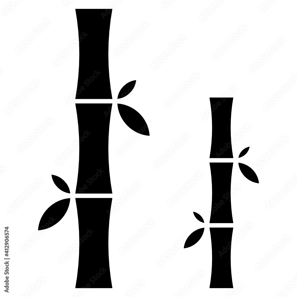 China Bamboo Concept, Leafy Plant Vector Glyph Icon Design, Traditional ...