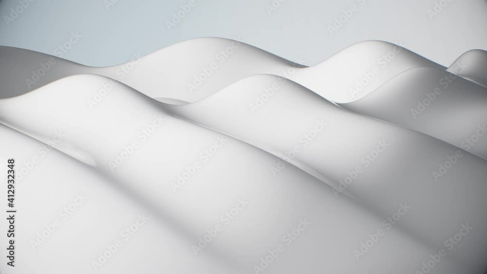 White Background Smoothly Waves Flowing animation seamles loop Stock ...