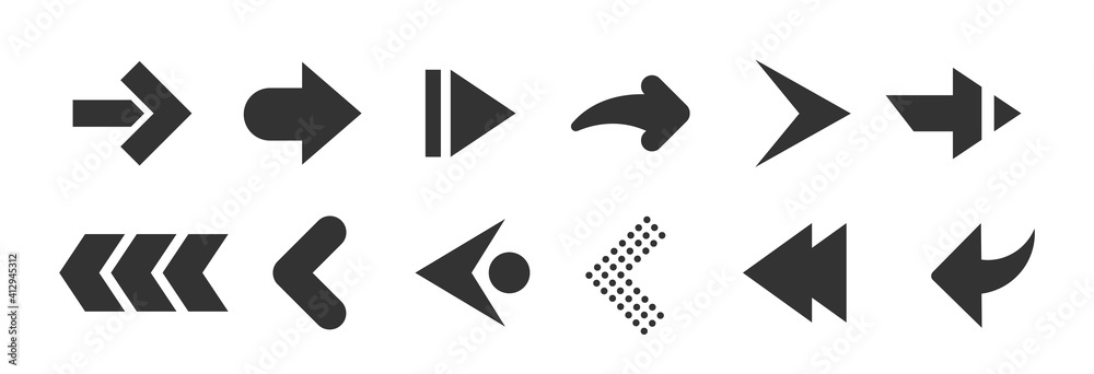 Web Arrows set icons. Arrow icon. Arrow vector collection. Modern ...