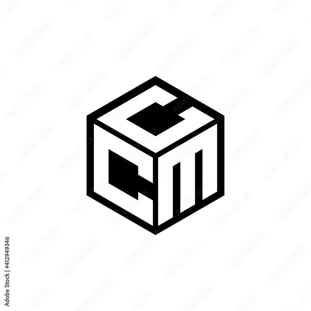 CMC letter logo design with white background in illustrator, cube logo ...