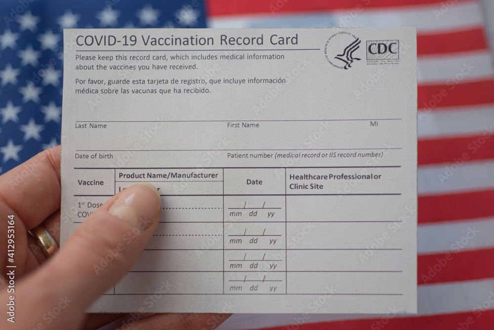 Washington, DC, USA - December, 23, 2020: COVID-19 Vaccination Record ...