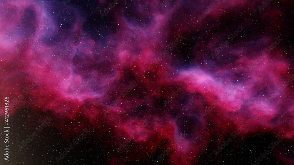 colorful space background with stars, nebula gas cloud in deep outer ...
