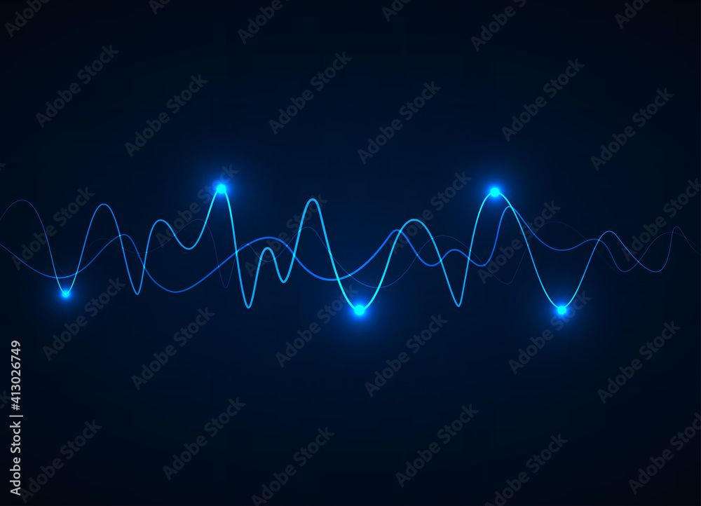 Sound wave background. Wave of musical soundtrack Stock Vector | Adobe ...