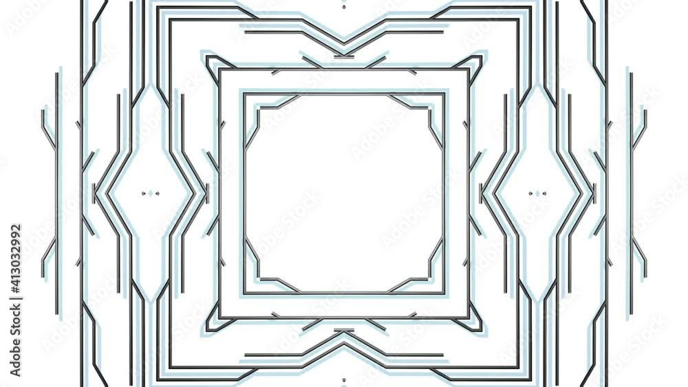 4k abstract black wireframe on white bg. Ai growing geometric pattern ...