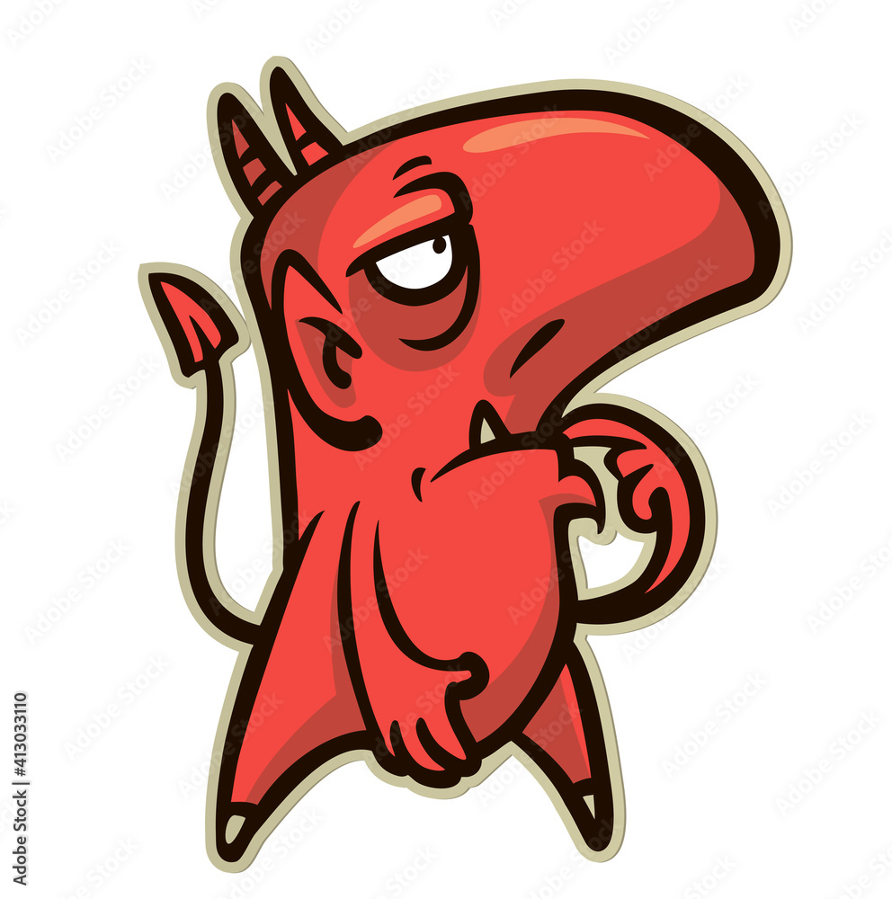 cartoon devil vector Stock Vector | Adobe Stock