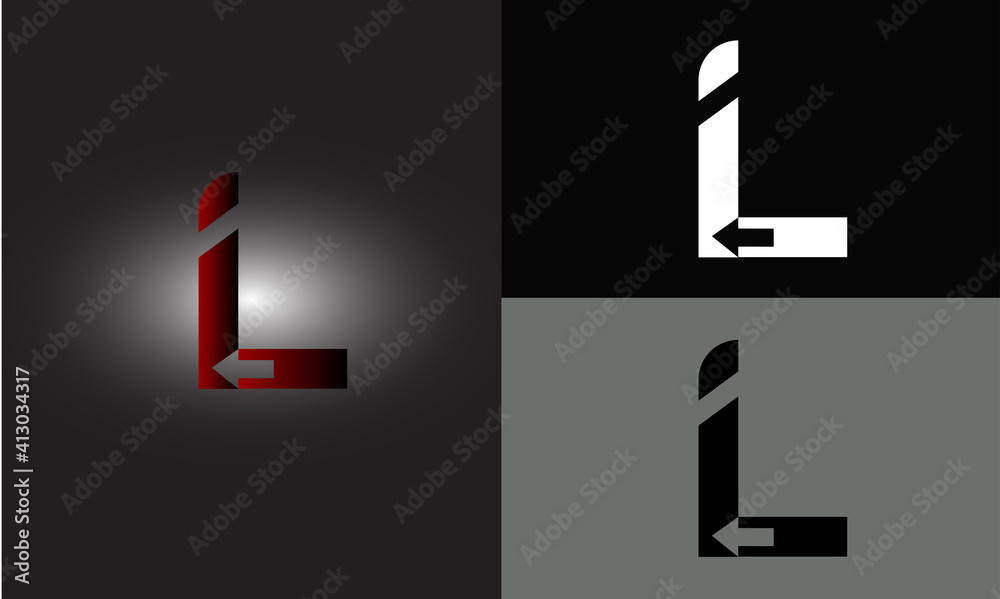 Grafic Vector Of Abstract letter L logo design. Creative,Premium ...