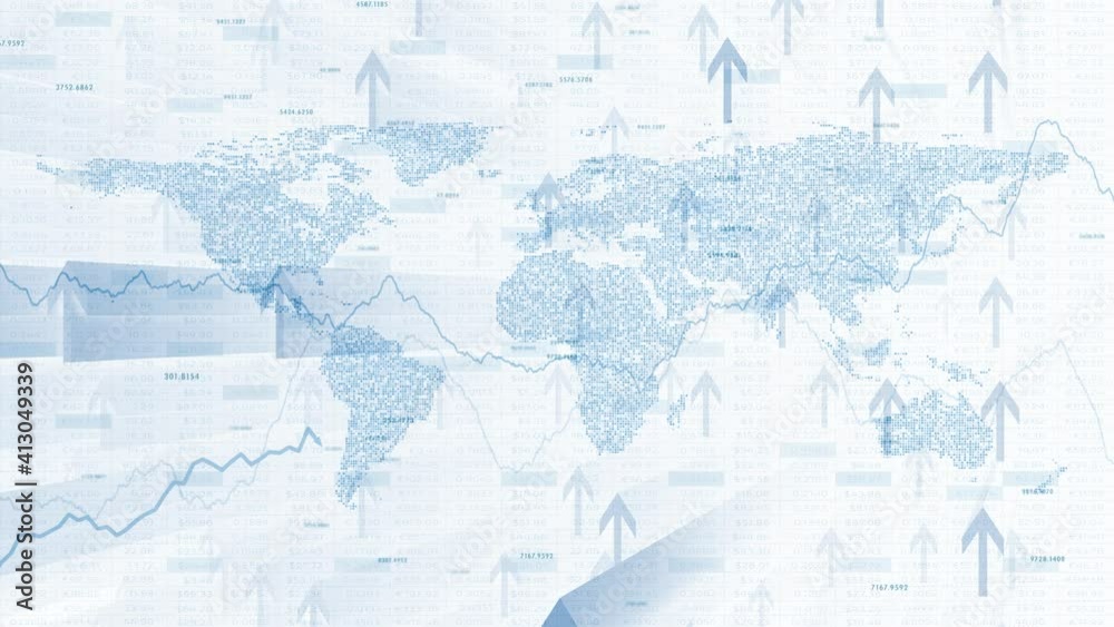 Isolated on white stock line graph going up blue color with arrows ...