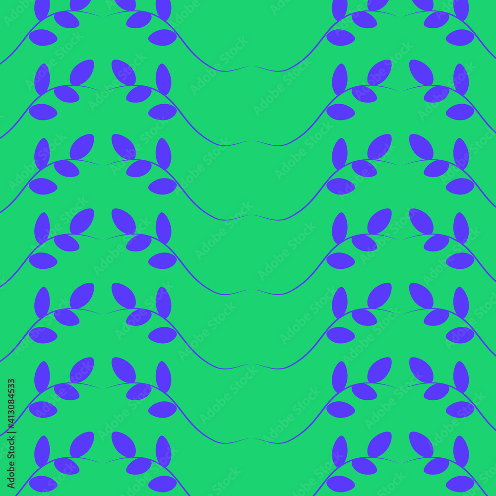 Vector pattern purple leaves green background/ leaf Wallpaper, nature ...