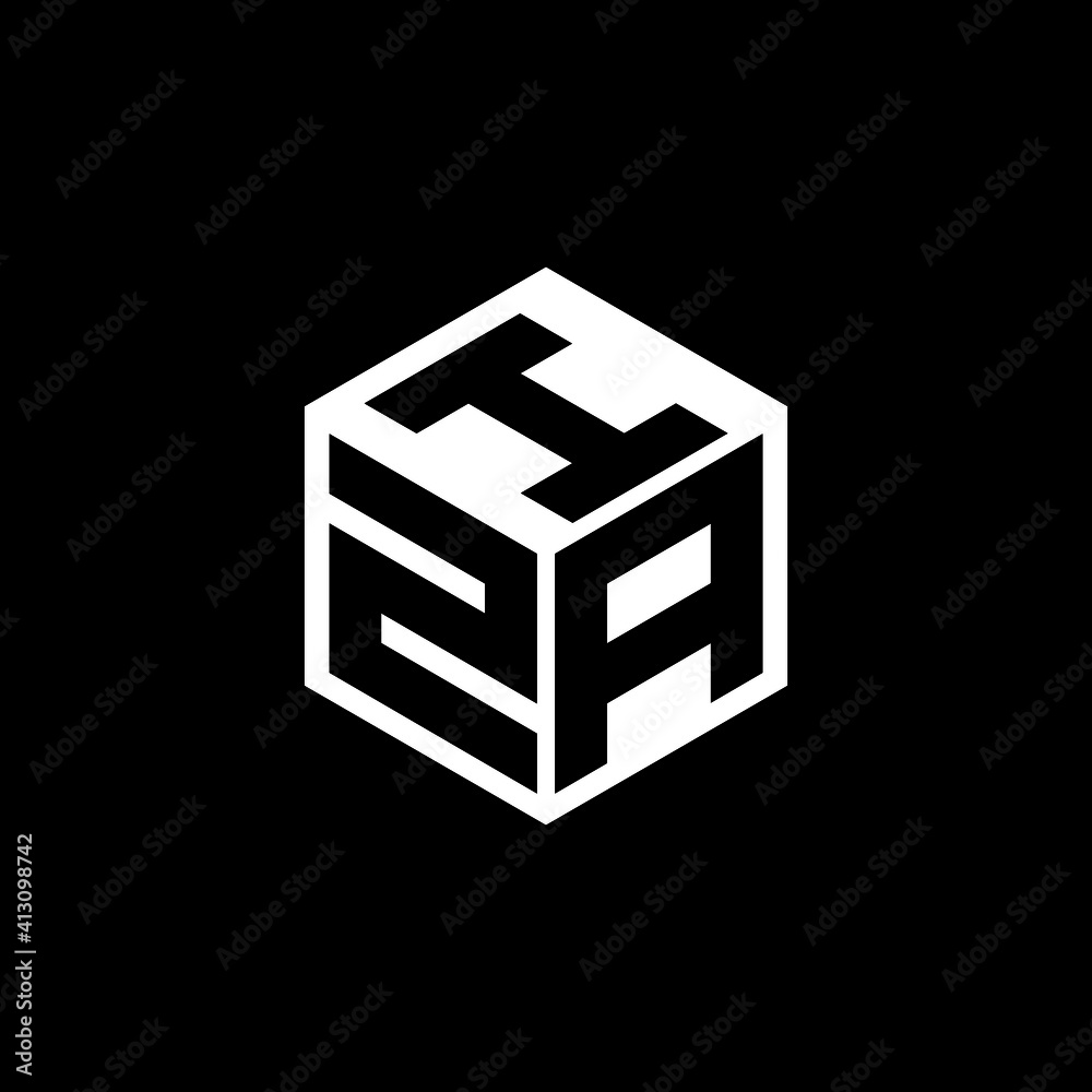 ZAI letter logo design with black background in illustrator, cube logo ...