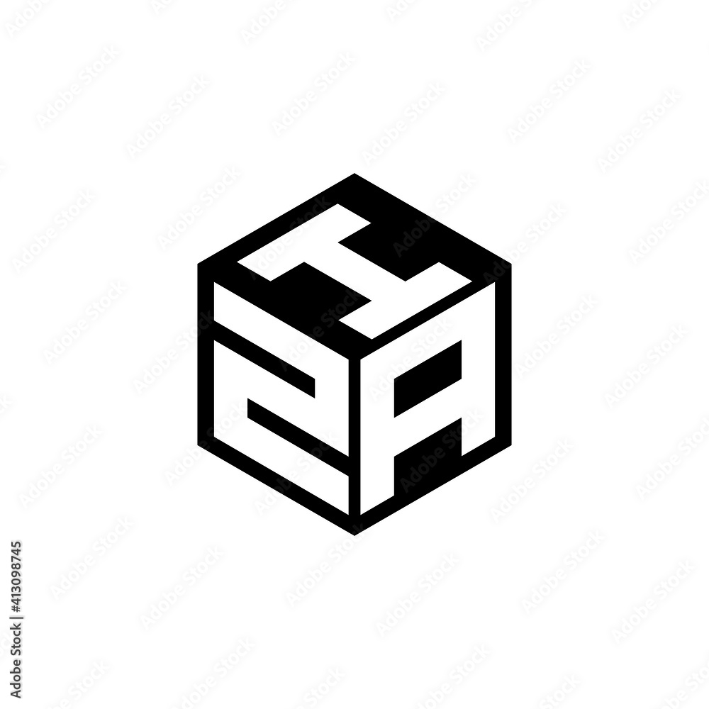 ZAI letter logo design with white background in illustrator, cube logo ...