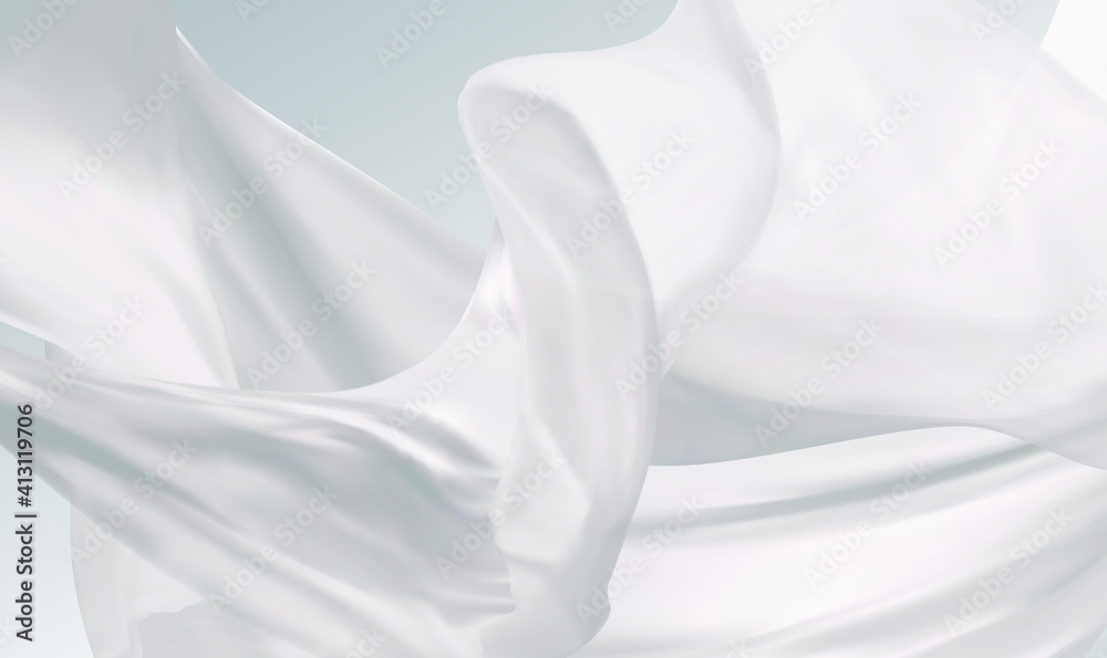 Abstract vector flying wave silk or satin fabric for grand opening ...