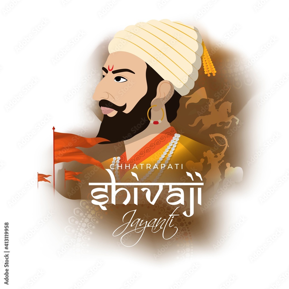 Vector illustration concept of Chhatrapati Shivaji Maharaj Jayanti with ...