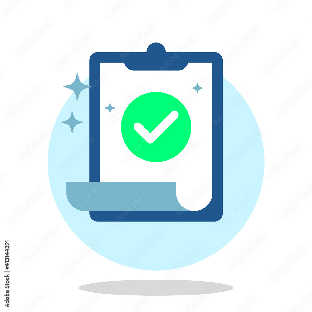 done, all tasks have been completed concept illustration flat design ...