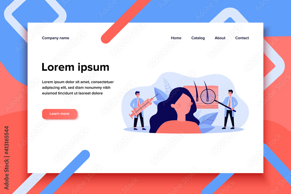 Tiny dermatologists curing epidermis illness flat vector illustration ...