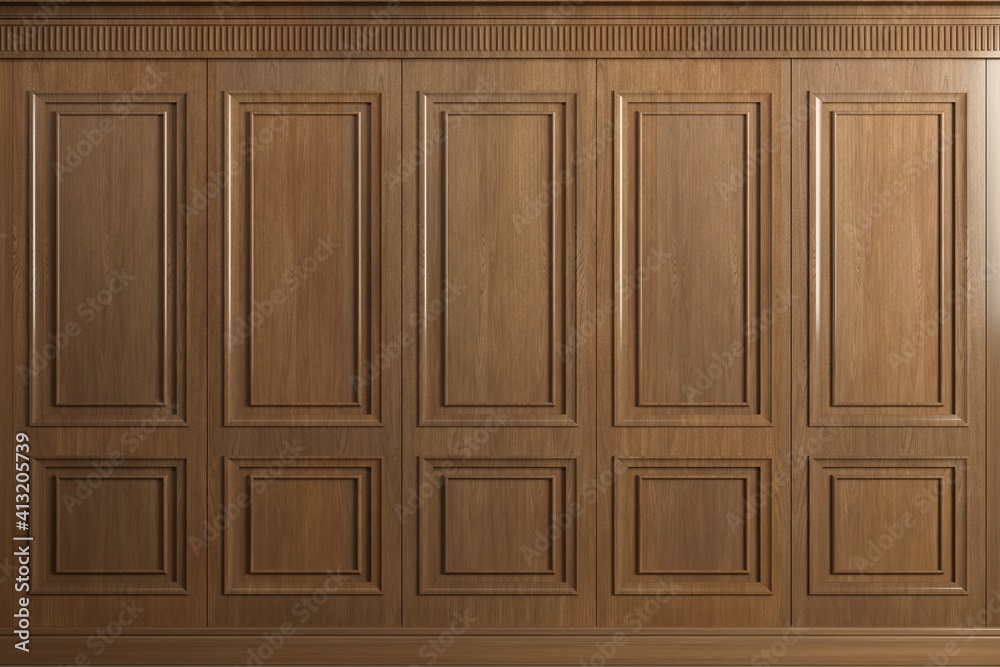 Classic wall vintage oak wood panels Stock Illustration | Adobe Stock