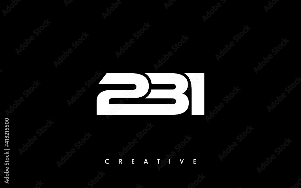 231 Letter Initial Logo Design Template Vector Illustration wall mural ...