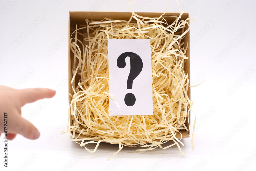 question mark in the box on white background. Question mark Stock Photo ...