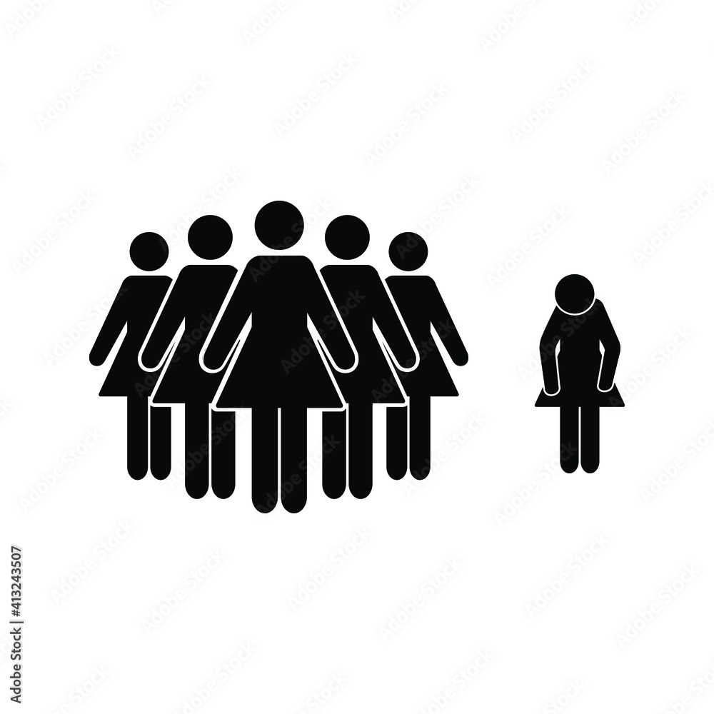 Social bullying icon. Stock Vector | Adobe Stock