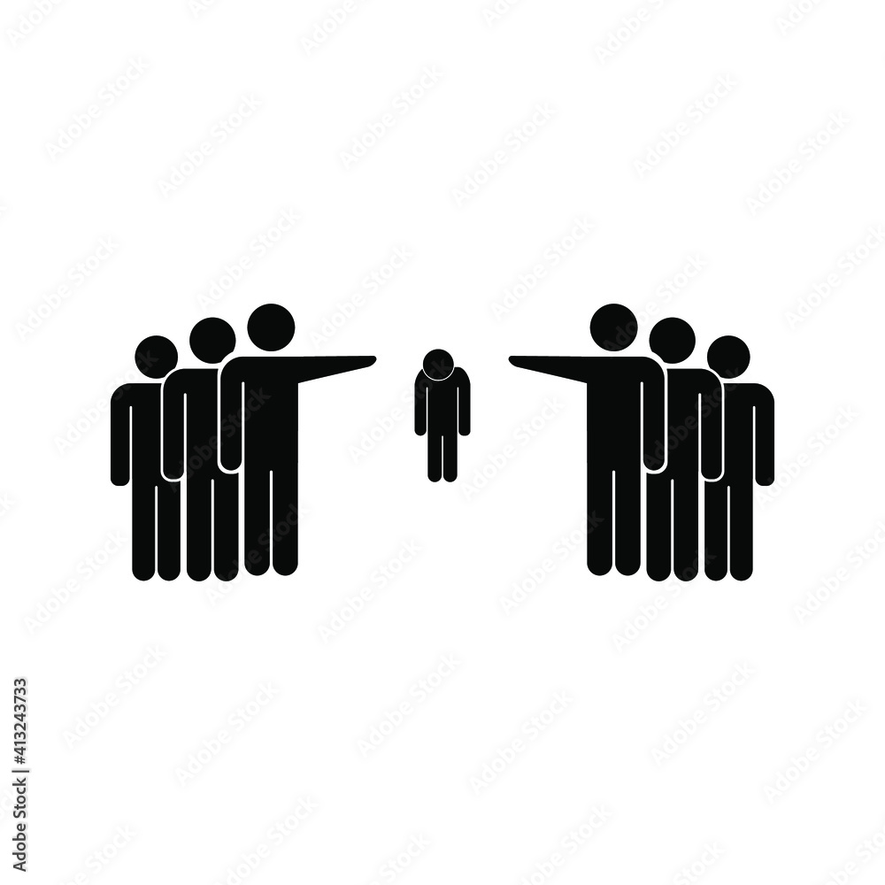 Social bullying icon. Stock Vector | Adobe Stock