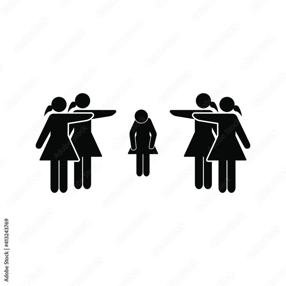 Social bullying icon. Stock Vector | Adobe Stock