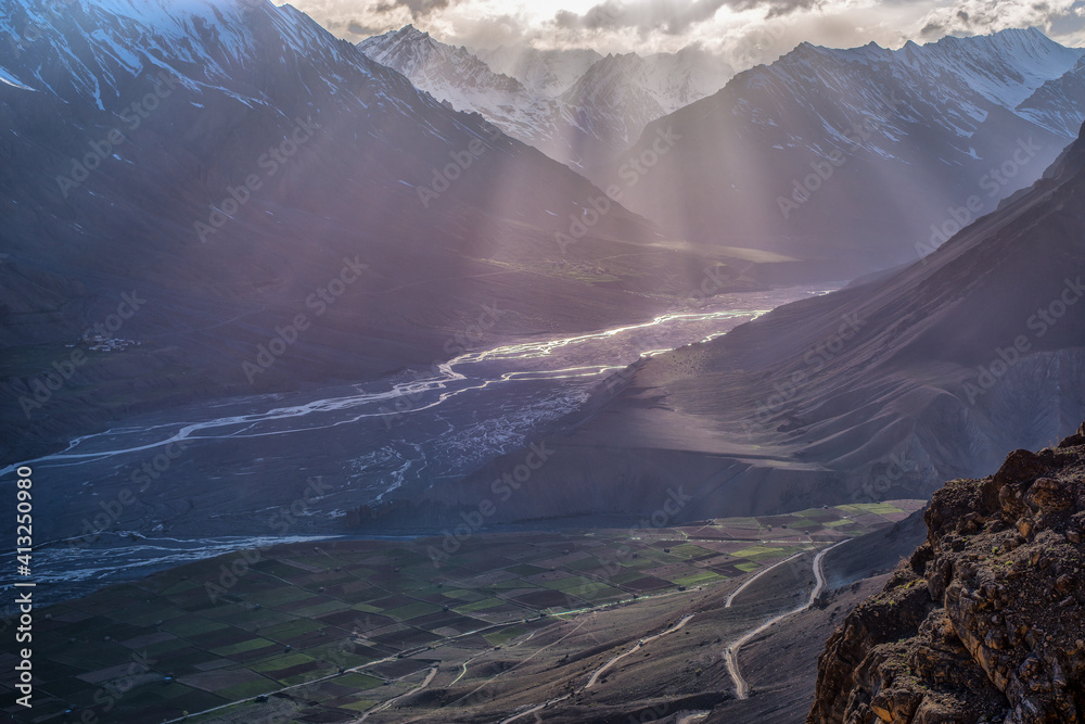 The Spiti Valley in North of India Stock Photo | Adobe Stock