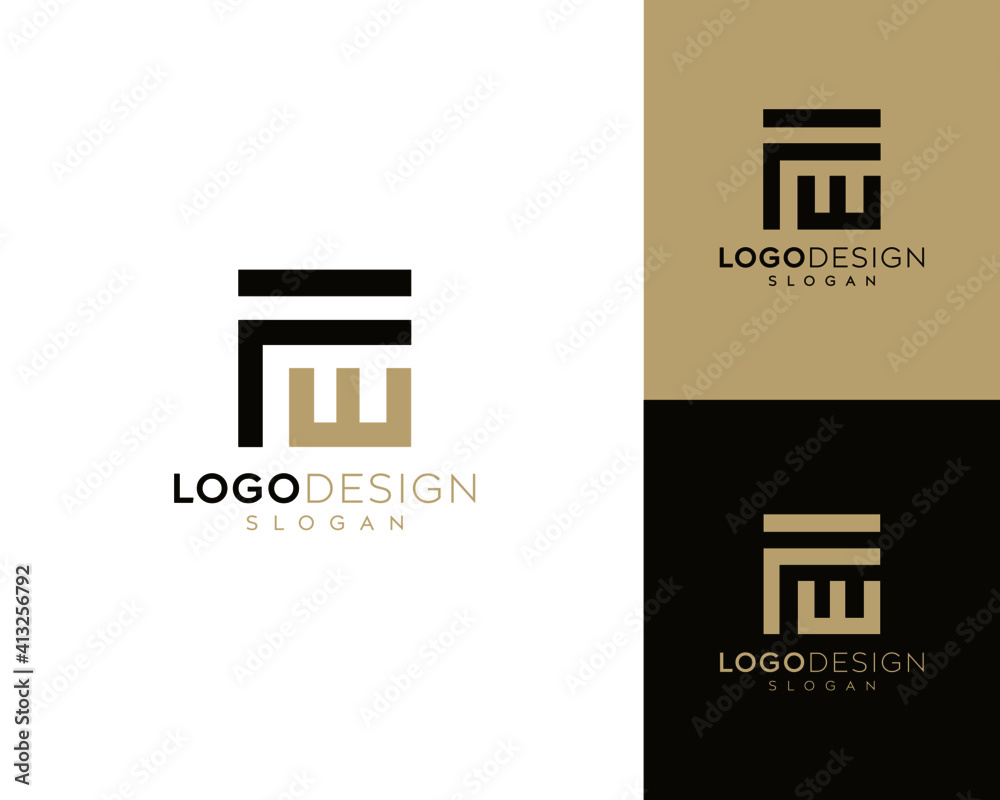 Abstract letter FW letter logo design, FW icon vector art , letter FW ...