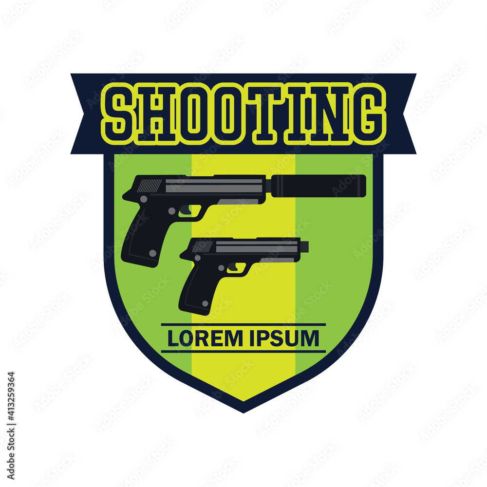 shooting logo with text space for your slogan tag line, vector ...