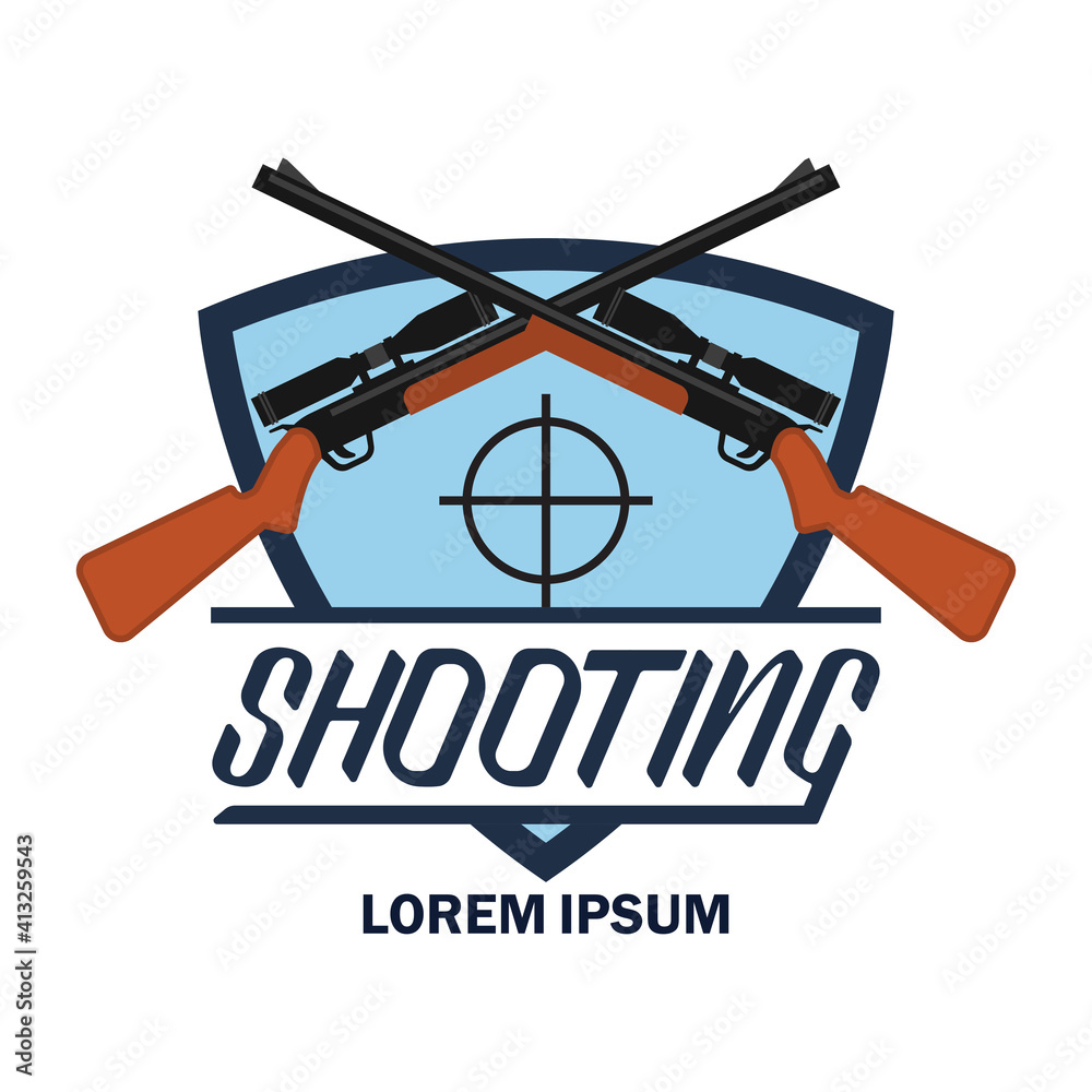 shooting logo with text space for your slogan tag line, vector ...