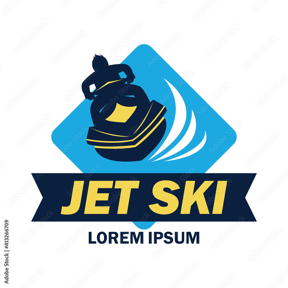jet ski logo with text space for your slogan tag line, vector ...